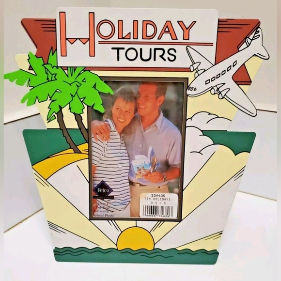 Fetco | Accents | Art Deco Colorful Metal Painted Picture Frame Holiday ...